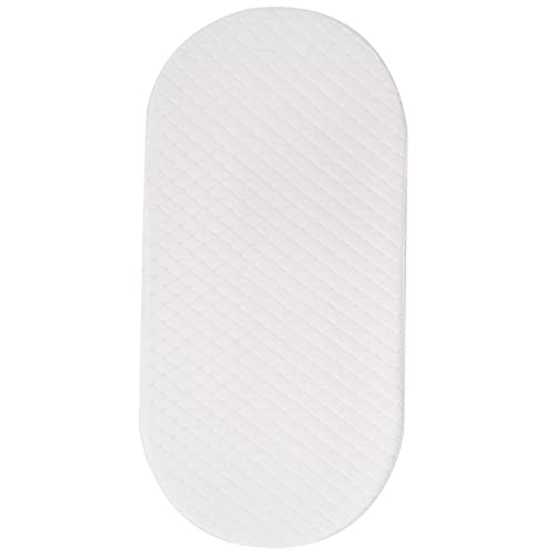 Wonder Living Baby Bassinet Mattress, Breathable, Hypoallergenic, Non-Toxic, Oval Shaped with Removal Waterproof Cover, 15" x 30" x 2''