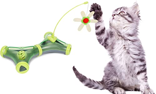 Pet Life ® Kitty-Tease Interactive Cognitive Training Puzzle Cat Toy Tunnel Teaser