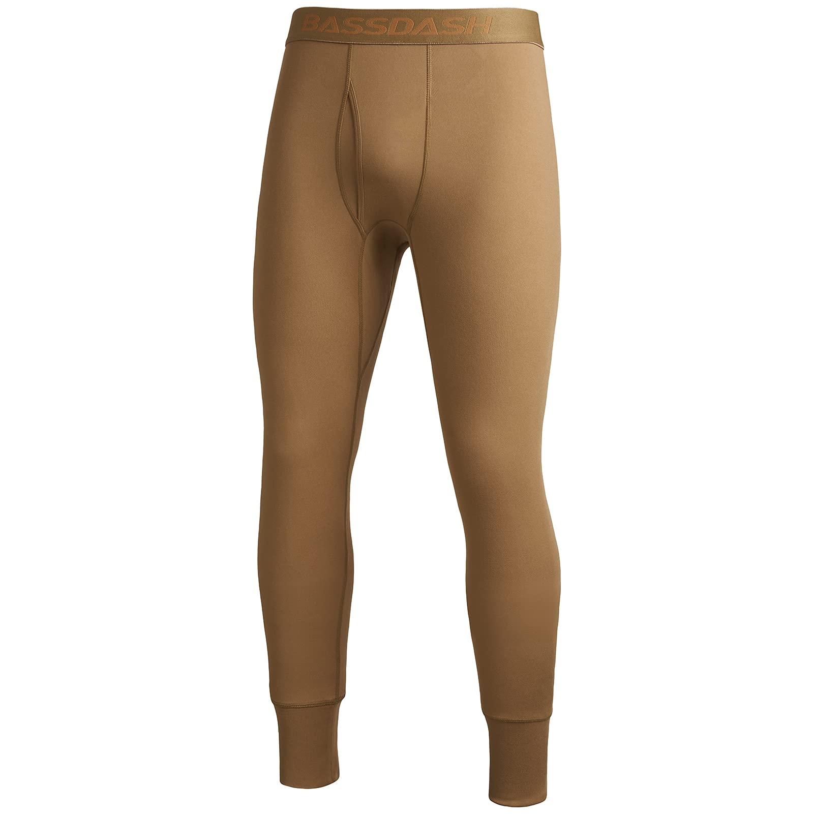 BASSDASH Men's Lightweight Thermal Base Layer Pants Warm Legging Bottom Quick Dry FS19M Dark Brown