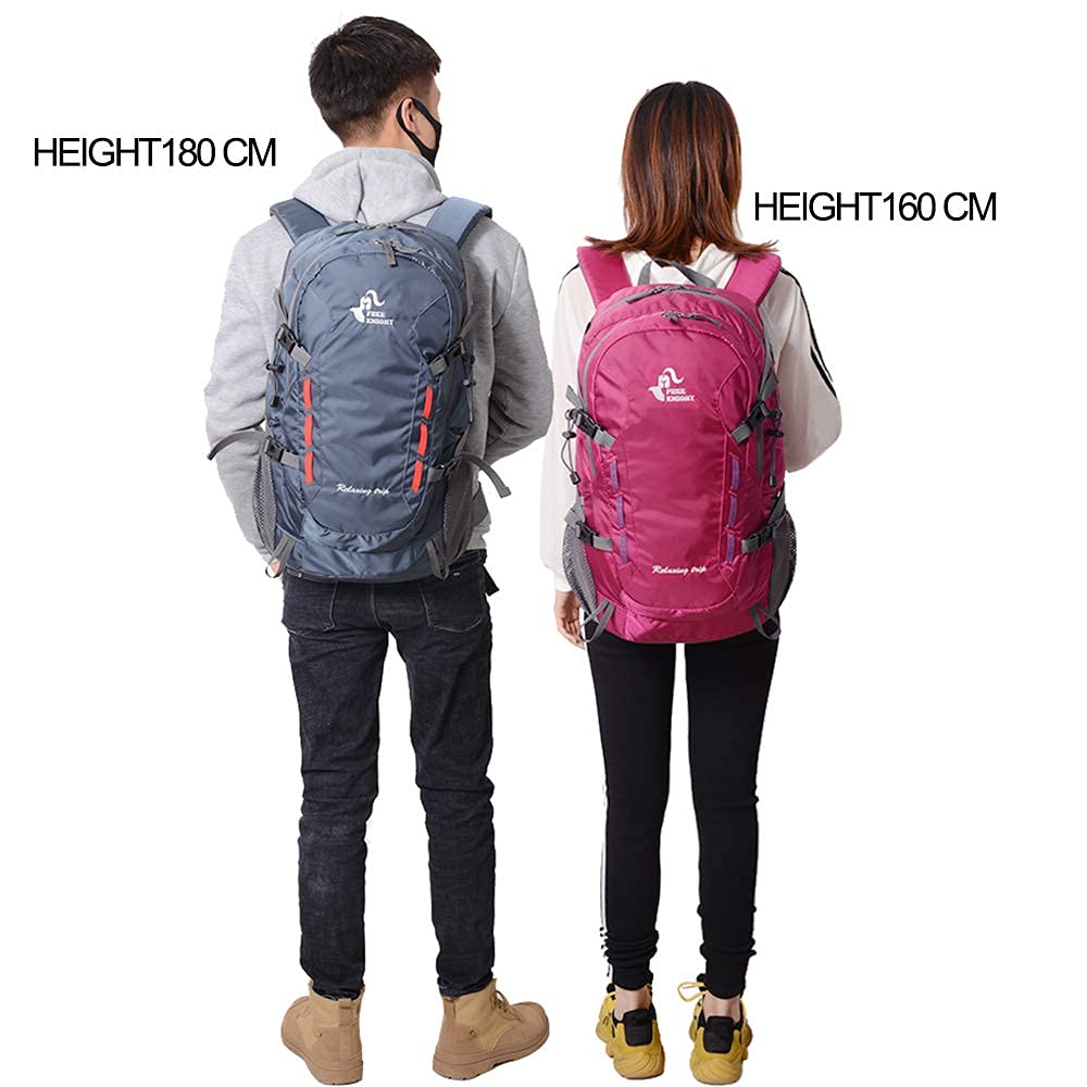 Bseash 40L Waterproof Hiking Camping Backpack,Outdoor Sport Lightweight Daypack Travel Bag for Mountaineering Skiing Climbing Cycling (Navy Blue)