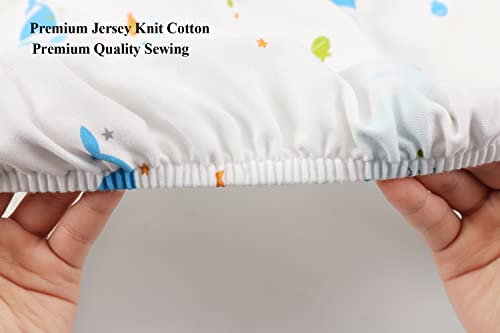 Bassinet Sheets 16" x 32", 2 Pack, 100% Jersey Knit Cotton, Ultra Soft Breathable Grey Arrows and Black Triangles