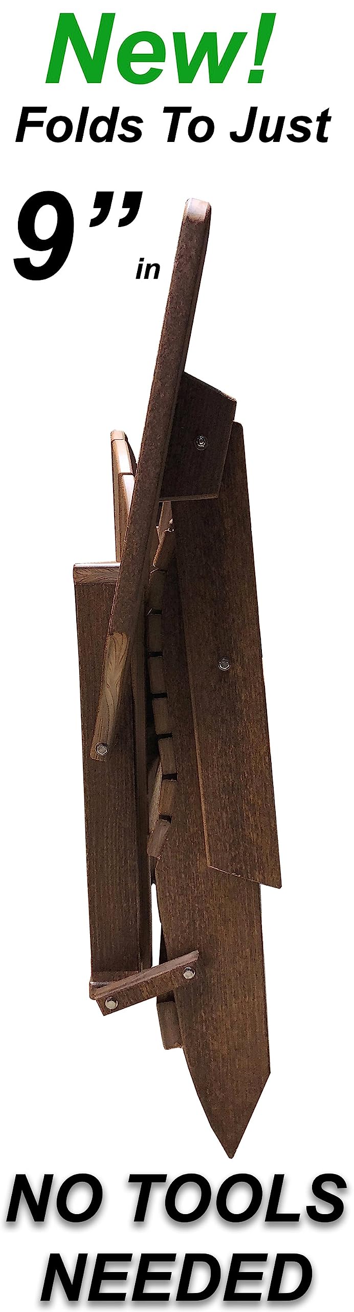 DuraWeather Poly® Classic King Size Folding Adirondack Chair (Antique Mahogany)
