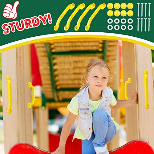 Playground Accessories Swing Set Pirate Plastic Playground Equipment Set with Plastic Wheel, Telescope, Periscope, Telephone, Safety Handle Bars for Outdoor Playhouse Treehouse (Yellow, Green)