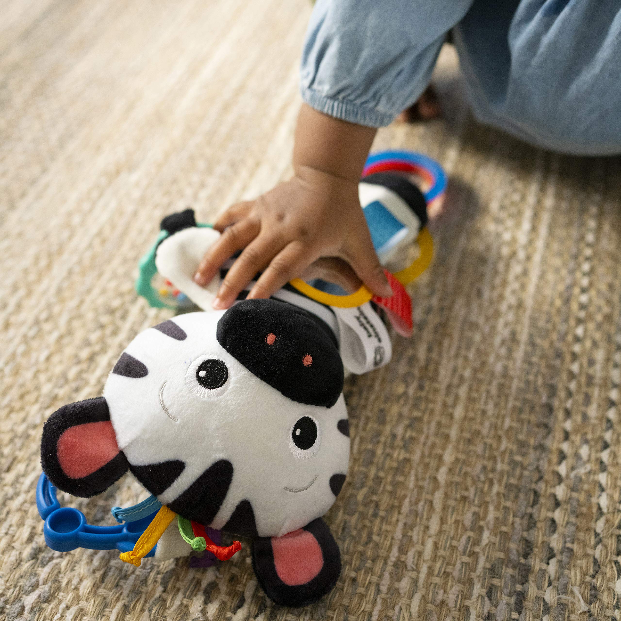 Baby Einstein Zen's Sensory Play Plush Stroller Activity Toy, Ages Newborn, Multicolor,1 Count (Pack of 1)