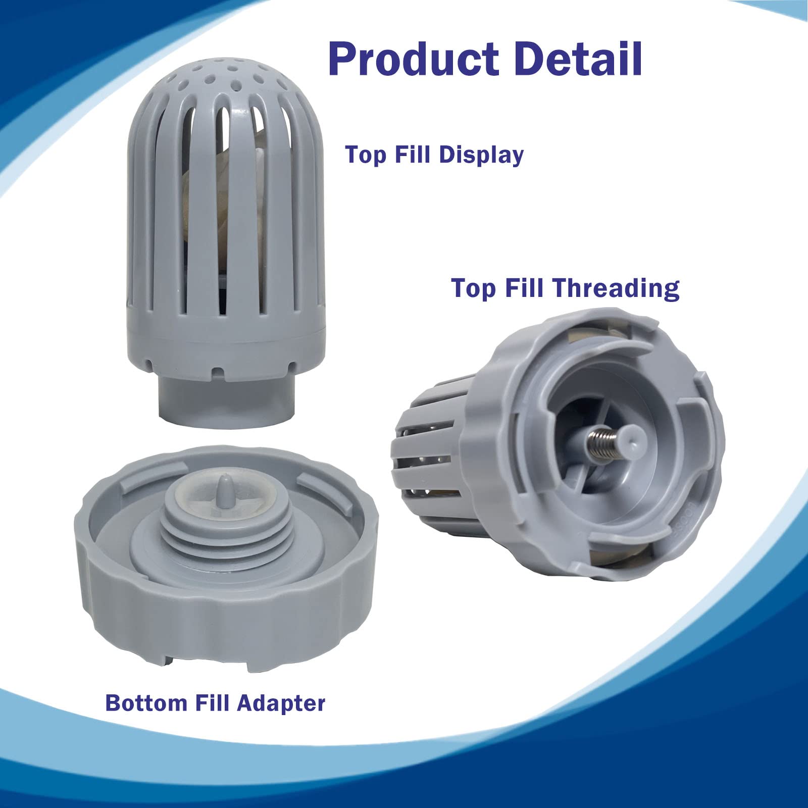 Humidifier Demineralization Filters Compatible with Air Innovations HUMIDIF Humidifier, Demineralization Cartridge Filters Silver 8 Pack