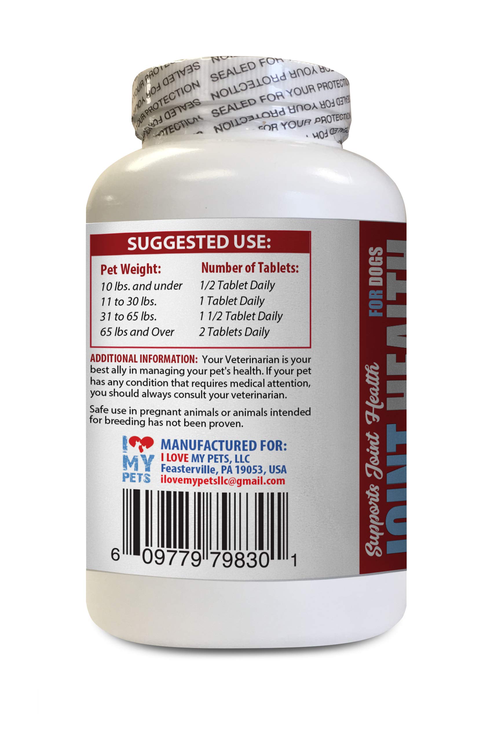 I LOVE MY PETS LLC Dog Joint Supplement with tumeric - Joint Health for Dogs - with Turmeric - MSM - Premium - msm for Dogs Joint Support - 120 Treats (2 Bottles)