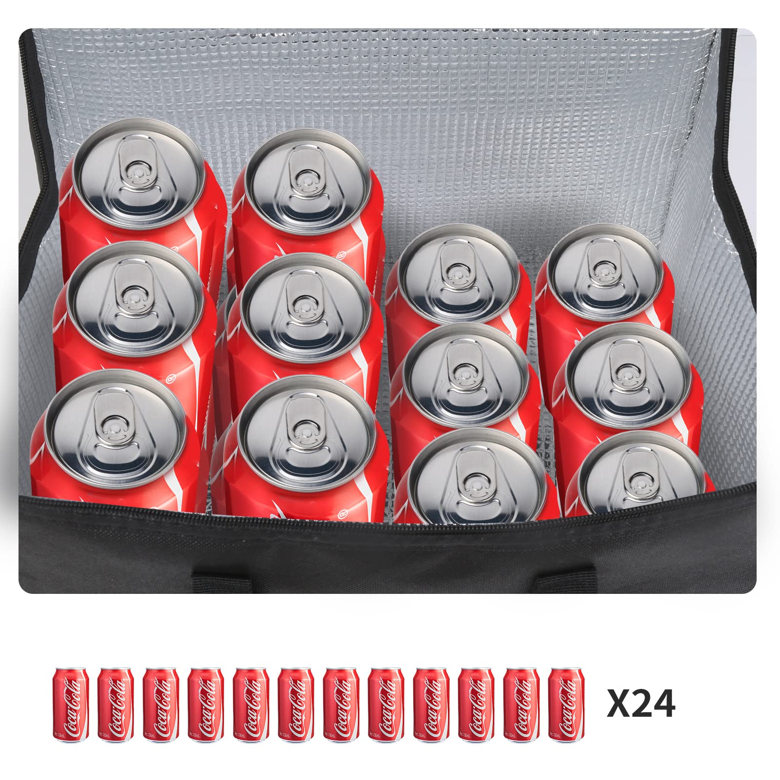 Cooler Bag Bags| Keeps Ice 24 can Insulated Lunch Cooler with Adjustable Shoulder Straps | Great for Picnics, BBQs, Camping, Tailgating & Outdoor Activities