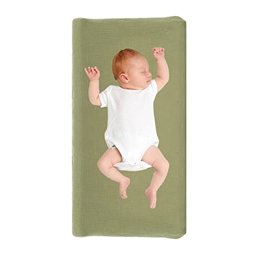WskLinft Baby Changing Table Cover Soft Soft Comfy Bassinet Pad for Daily Army Green M