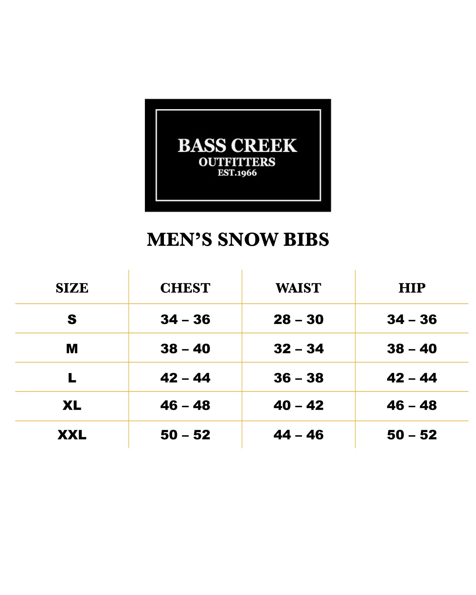 Bass Creek Outfitters Men's Snow Bib - Insulated Overall Ski Pants, Size X-Large, Black