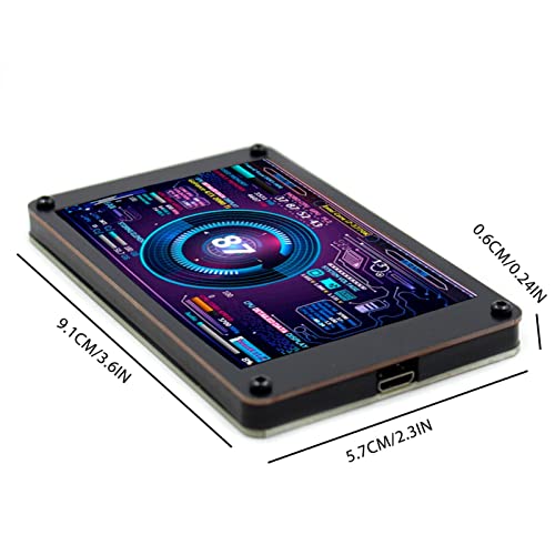 Caneem Computer Temp Monitor | 3.5-inch Small Secondary Display for Computers,Secondary Monitoring Screen Supports USB Cable Monitoring Hardware