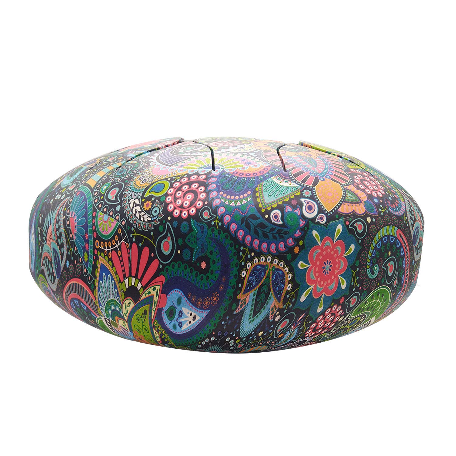 India Meets India Steel Tongue Drum [OM Design], 10 INCHES Drum w/ 8 Notes, Steel Percussion Drum with 2 Mallets & Carry Bag, Steel Drum for Meditation & Yoga - Multicolor