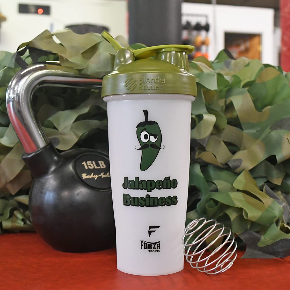 Forza Sports Blender Bottle x Classic 28 oz. Shaker - Jalapeno Business - White