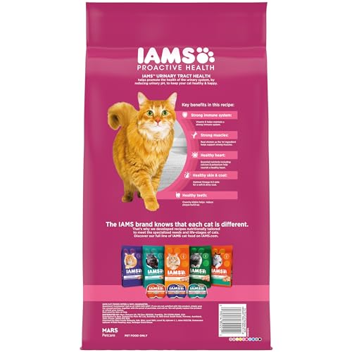 IAMS PROACTIVE HEALTH Adult Urinary Tract Health Dry Cat Food with Chicken, 7 lb. Bag