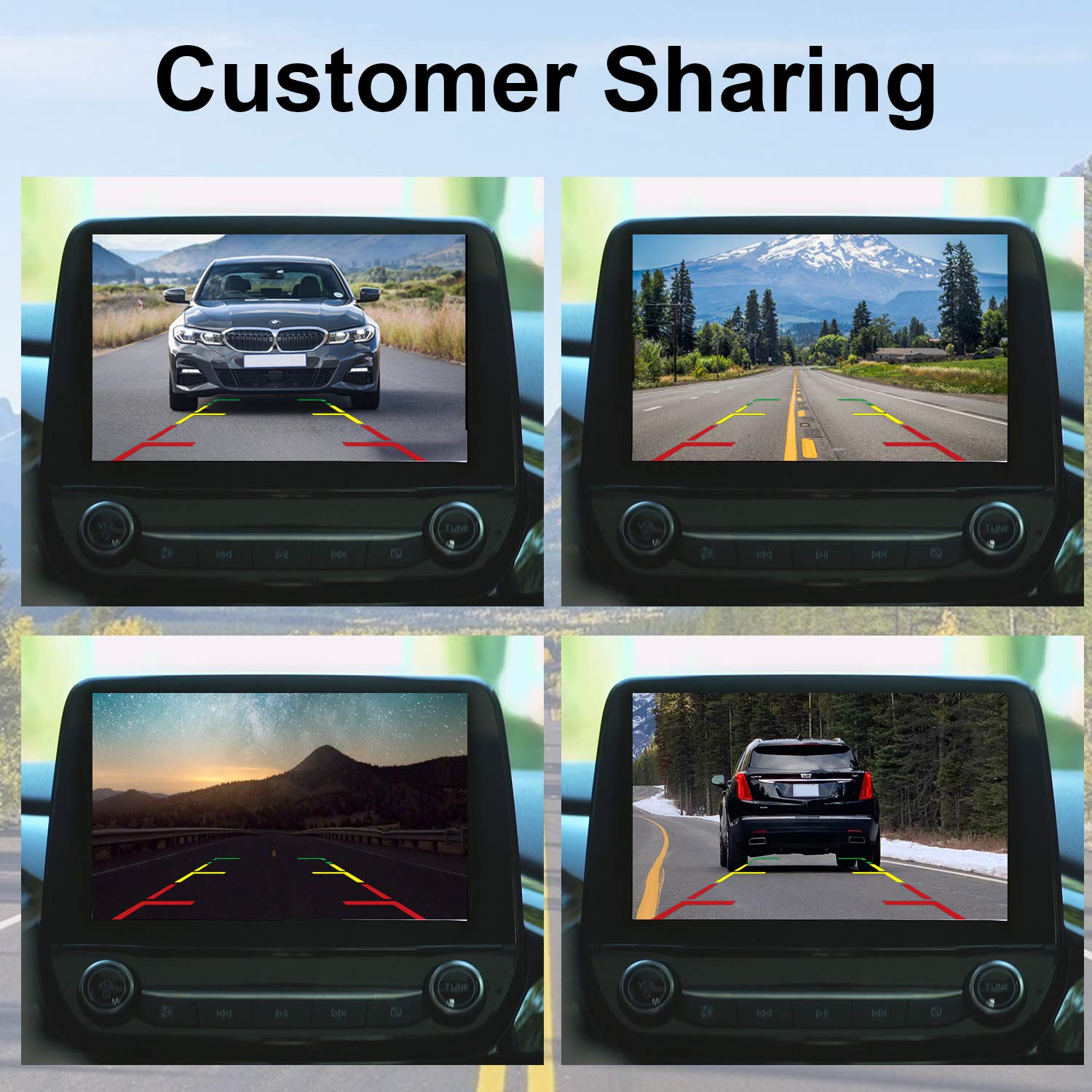 Backup Camera for Car HD with 7 Auto LED Night Vision Hitch Rear View Camera or Switches for Front Camera with RCA Connector for Truck,SUV,Car, Pickup,RV IP69K Waterproof 150˚ View Angle DoHonest P29