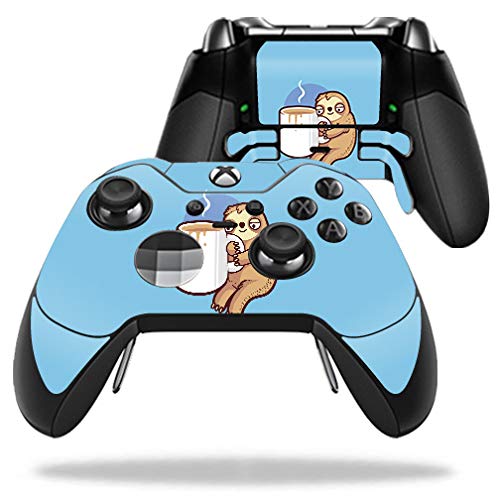 MightySkins Skin Compatible with Microsoft Xbox One Elite Controller - Good Morning Sloth | Protective, Durable, and Unique Vinyl wrap Cover | Easy to Apply, Remove | Made in The USA