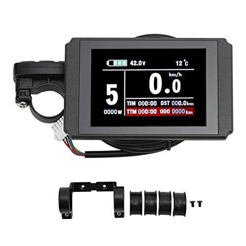 Bike Display Meter, 72V Bike LCD8H Panel with Connector Electric Accessory Electric Modification Accessories