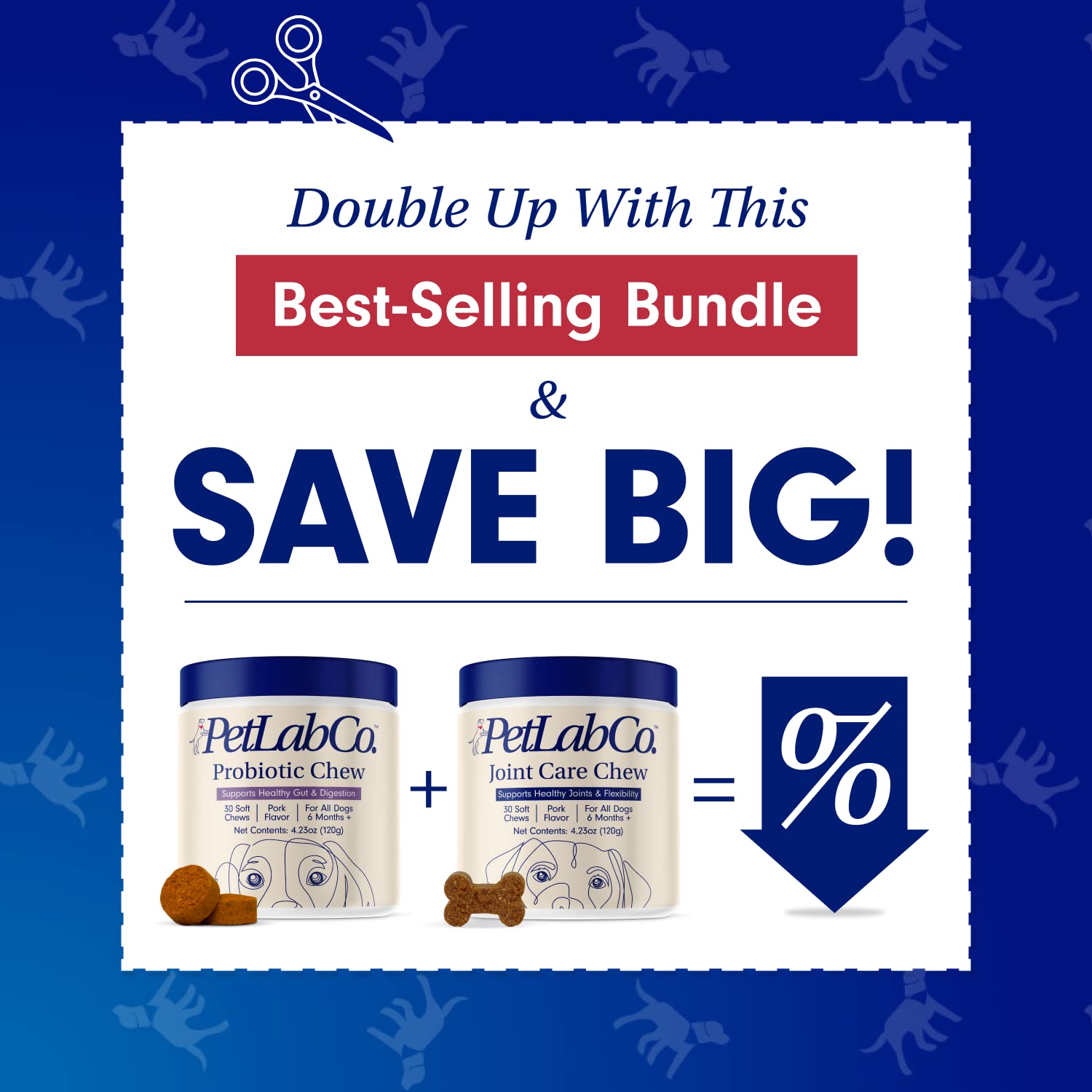 PetLab Co. – Mobility & Gut Health Bundle: Dog Probiotic for Gut Health, Healthy Yeast Production, & Seasonal Allergies 30 Count & Joint Supplement for Dogs Supporting Mobility & Occasional Stiffness
