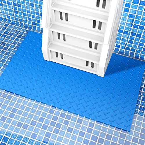 DECOHS 16"x36" Pool Ladder Mat-Large Swimming Pool Step Mat with Non-Slip Texture-Protective Ladder Pad for Above Ground Pools Liner and Stairs (Willow)