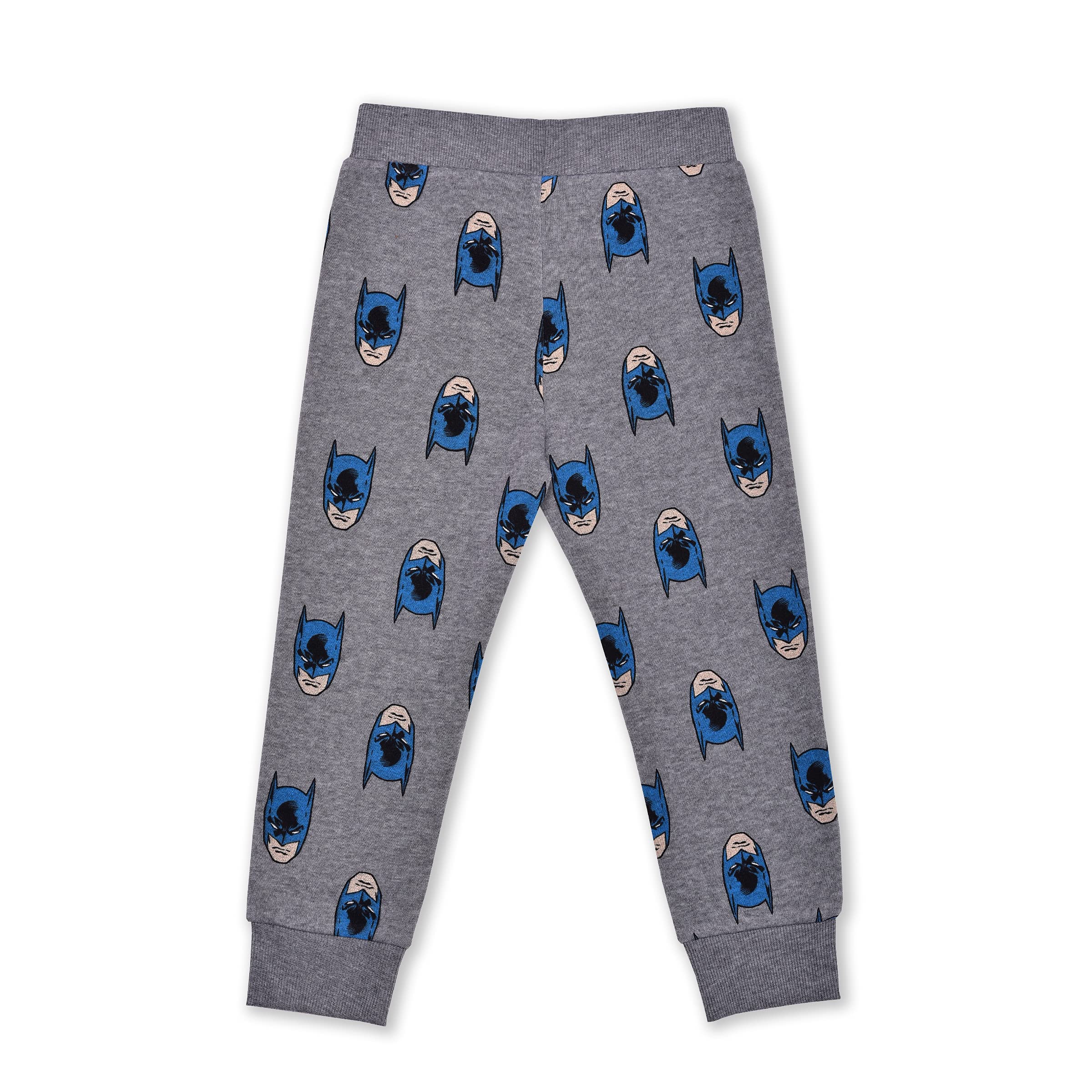 Batman Boys Pullover Hoodie and Jogger Sweatpant Set for Toddlers and Little Kids - Grey