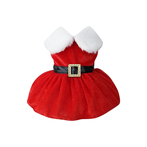 Dog Skirt Small Santa Christmas Outfit Thermal Holiday Puppy Costume Dress Pet Extra Small Dog Clothes Girl