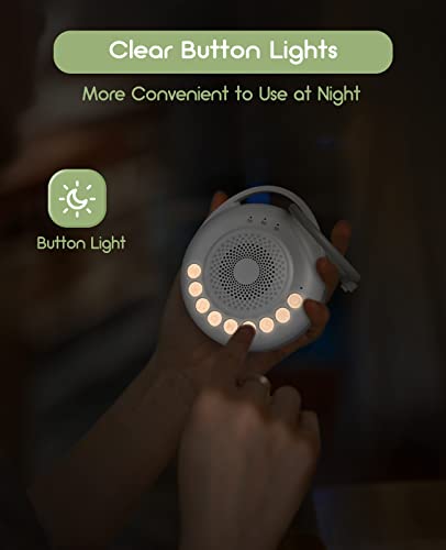 Portable Sound Machine Baby, Travel White Noise Machine Baby with USB Rechargeable, Sound Machine for Sleeping
