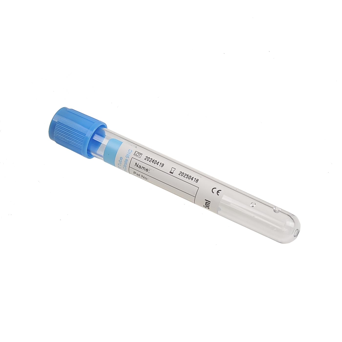 Caphstion Veterinary Lab Vacuum Blood Collection Coagulation Tubes Buffered Sodium Blood Collection Tube Pet Supplies, 5ml Blue 50pcs