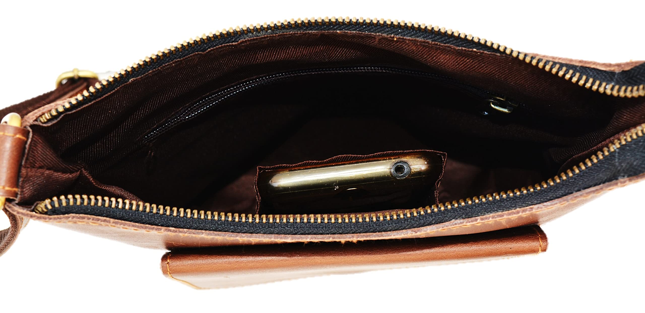 URBAN DEZIRE Genuine Leather Handmade Vintage Cross-body Sling Shoulder bag for Women (Brown, Medium)