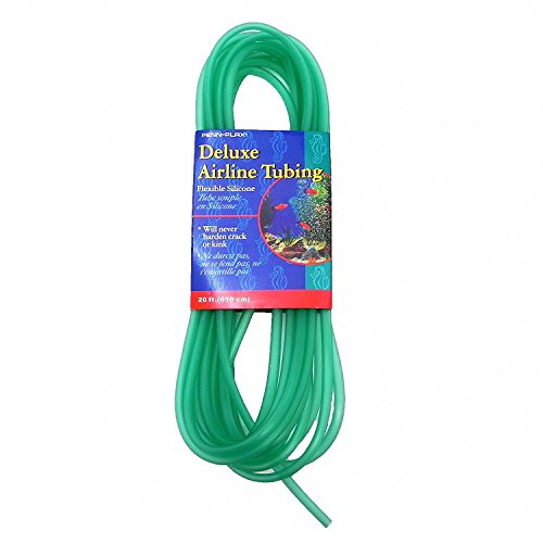 Penn-Plax Deluxe Airline Tubing for Aquariums – Made of Durable Silicone – Safe for Freshwater and Saltwater Fish Tanks – 20 Feet