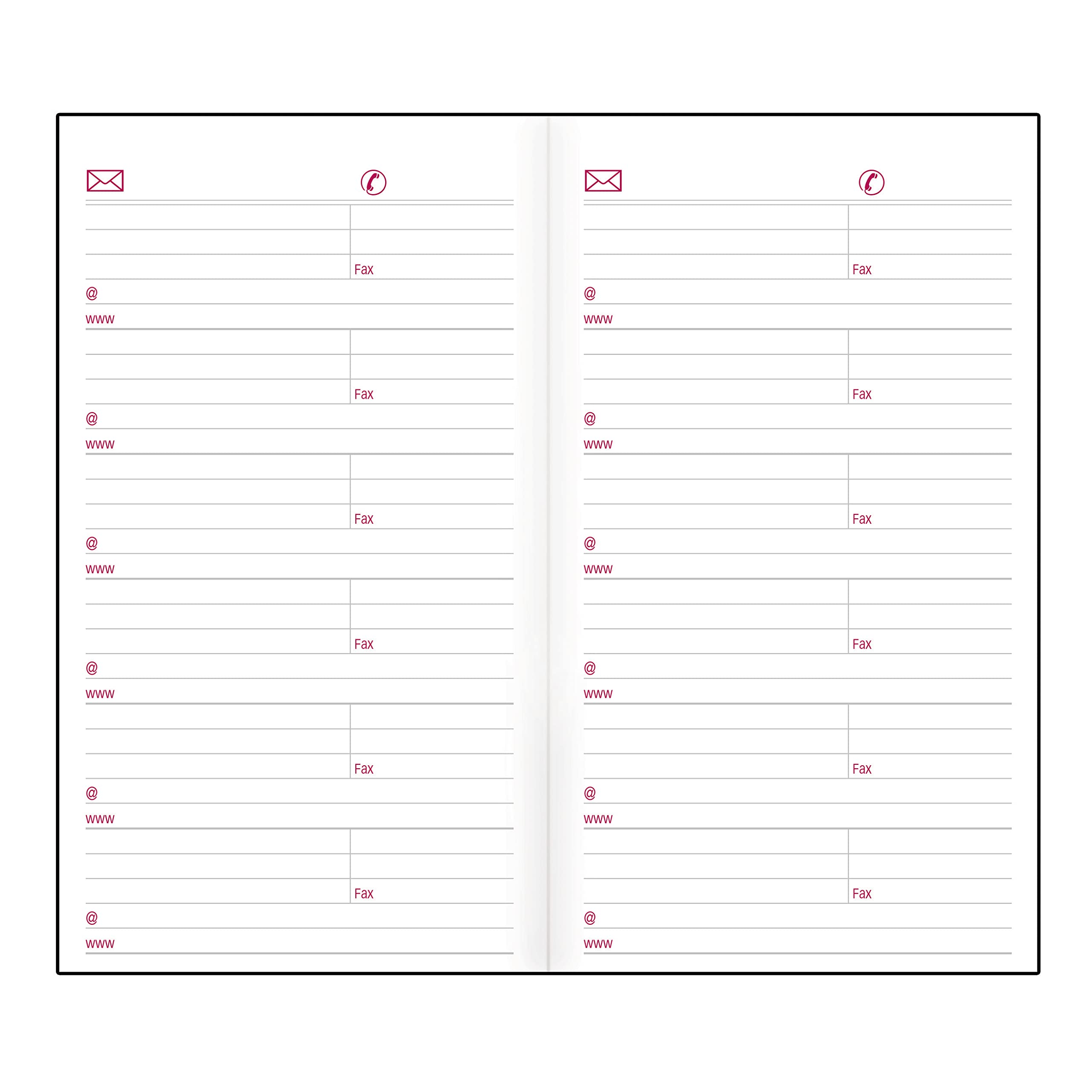 Brownline 2024 Essential Two-Week Pocket Planner, 12 Months, January to December, Stitched Binding, 6" x 3.5", Black (C5626.81Z-24)