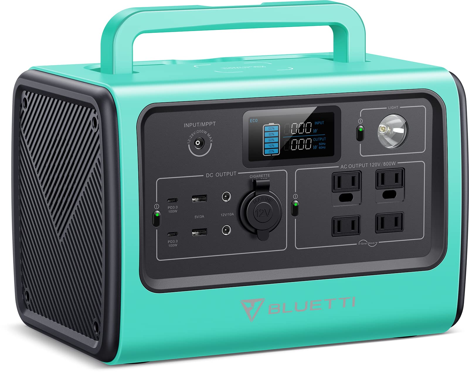BLUETTI Portable Power Station EB70S, 716Wh LiFePO4 Battery Backup w/ 4 800W AC Outlets (1,400W Peak), 100W Type-C, Solar Generator for Road Trip, Power Outage (Solar Panel Optional) NOTE: BLACK