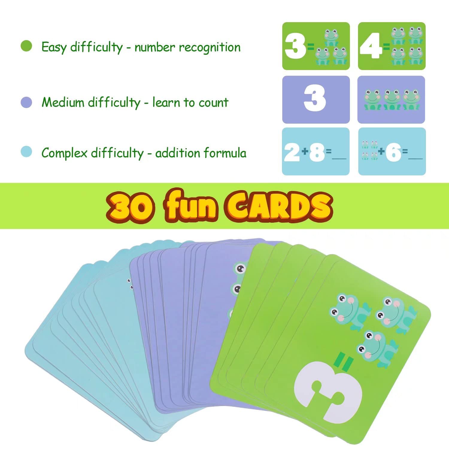 INPHER Frog Balance Math Game, 85 Piece Kids Kindergarten Toddler Learning Games Preschool Learning Activities Educational Toys for 3 4 5 6 7 Year Old STEM Montessori Number Counting Toy