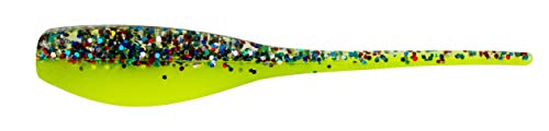 Bobby Garland Mo' Glo 2" Baby Shad Glow-in-The-Dark Soft Plastic Fishing Lure, Fishing Gear and Accessories, 18 per Pack, Green Lantern