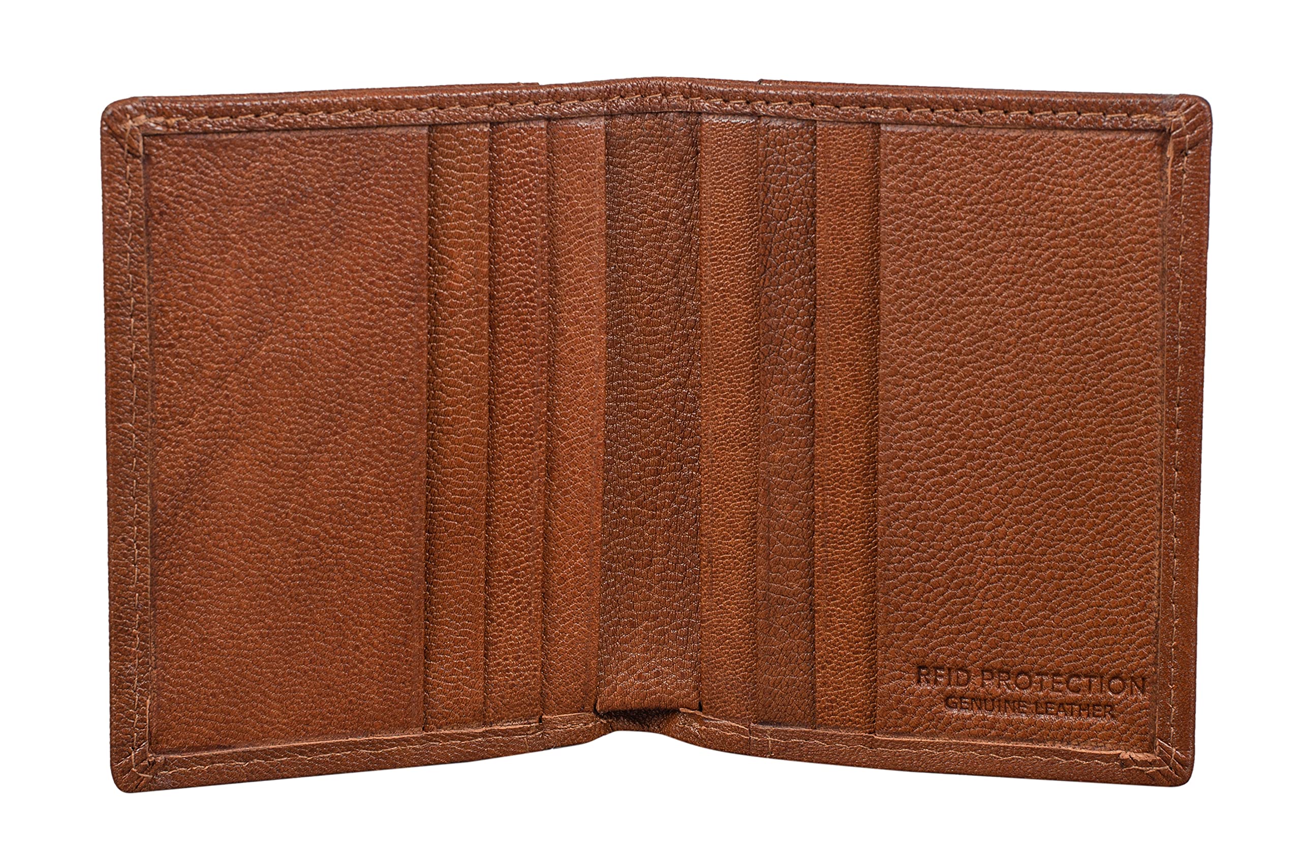 Urban Nature Tan Genuine Leather RFID Protected Slim Billfold Business Card holder Minimalist Wallet