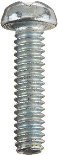 Small Parts Steel Machine Screw, Zinc Plated Finish, Round Head, Phillips Drive, Meets ASME B18.6.3, 2-1/2" Length, Partially Threaded, 1/4"-20 UNC Threads (Pack of 50)