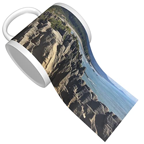 BAFAFA Rocks Scenic Printed Coffee Mugs Porcelain Coffee Cups With Handle Insulated Coffee Glass Ceramic Mugs for Tea Latte Cappuccino Cocoa