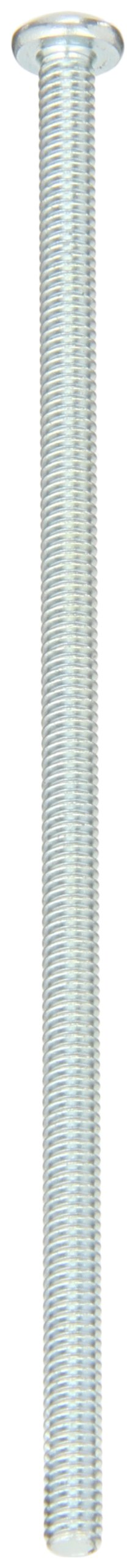 Small Parts Steel Pan Head Machine Screw, Zinc Plated, Meets ASME B18.6.3, #2 Phillips Drive, #8-32 Thread Size, 4-1/2" Length, Fully Threaded, Imported (Pack of 10)