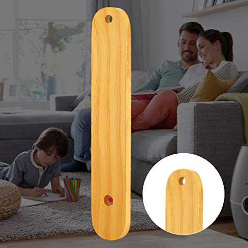 defull Extra Large 10.5-Inch Wood Thermometer Wall Thermometer Wooden Indoor Thermometer with Double Scales ℉&℃ Household Thermometer for Home Office Warehouse Greenhouse