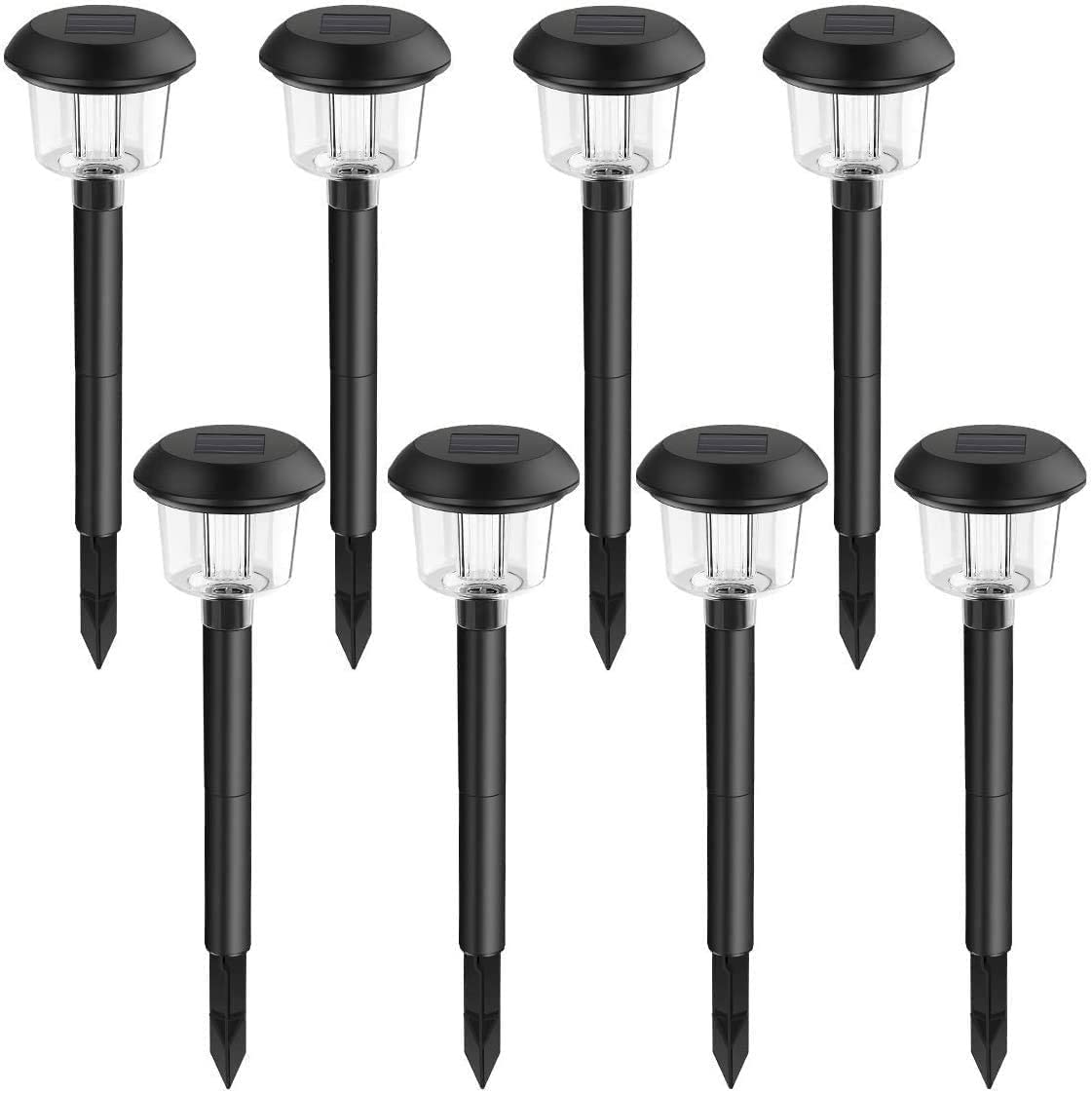 INSOME Outdoor Solar Lights Powered,Landscape Lighting Solar,Solar Garden Lights Outdoor Waterproof,8 Pack Automatic On/Off Solar Walkway Lights Outdoor for Lawn Patio Yard Walkway Driveway