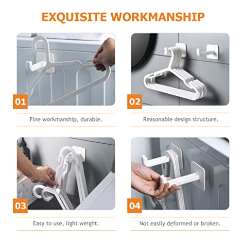 DOITOOL Laundry Organizer 2pcs Clothes Hanger Hooks Coat and Hat Hook Wall Hooks Single Wall Mount Hanger Closet Organizers for Clothes Hats Towel Purse Key Robes Bathroom Kitchen Hangers