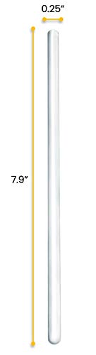 EISCO 10PK Glass Stirring Rods, 7.9" - Rounded Ends, 6mm Diameter - Excellent for Laboratory or Home Use - Borosilicate 3.3 Glass