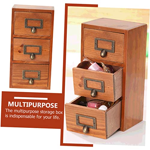 BESTOYARD 1pc Box Storage Box toiletry organizer stacking storage bins storage drawers jewelery organizer storage pull out drawers toiletry containers Wood desk multipurpose office