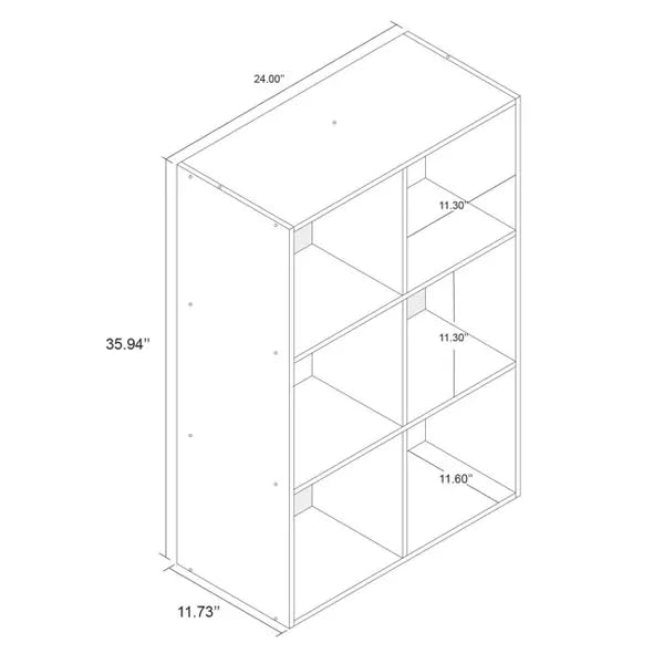 VGPDHJ 11" 6 Cube Organizer Shelf, Storage Shelf, Bookcase (Espresso)