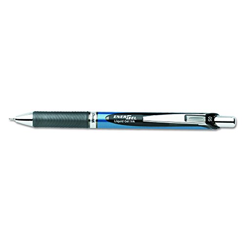 Pentel EnerGel RTX Roller Ball Retractable Gel Pen, Black Ink, Fine (BLN75-A)
