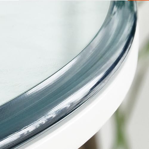 BPILOT Swivel Turntable Lazy Susan,Round Tempered Glass Table Top With Heavy Duty Aluminium Alloy Smooth Swivel Plate For Serving Trade Show Displays,customizable (Color : Clear, Size : 85cm)