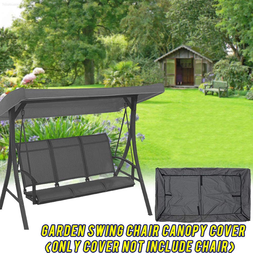 WYHFA Replacement Canopy for Swing, Outdoor Swing Canopy Replacement Porch Top Cover 3 Seater Waterproof for Patio Swing Garden Swing Backyard