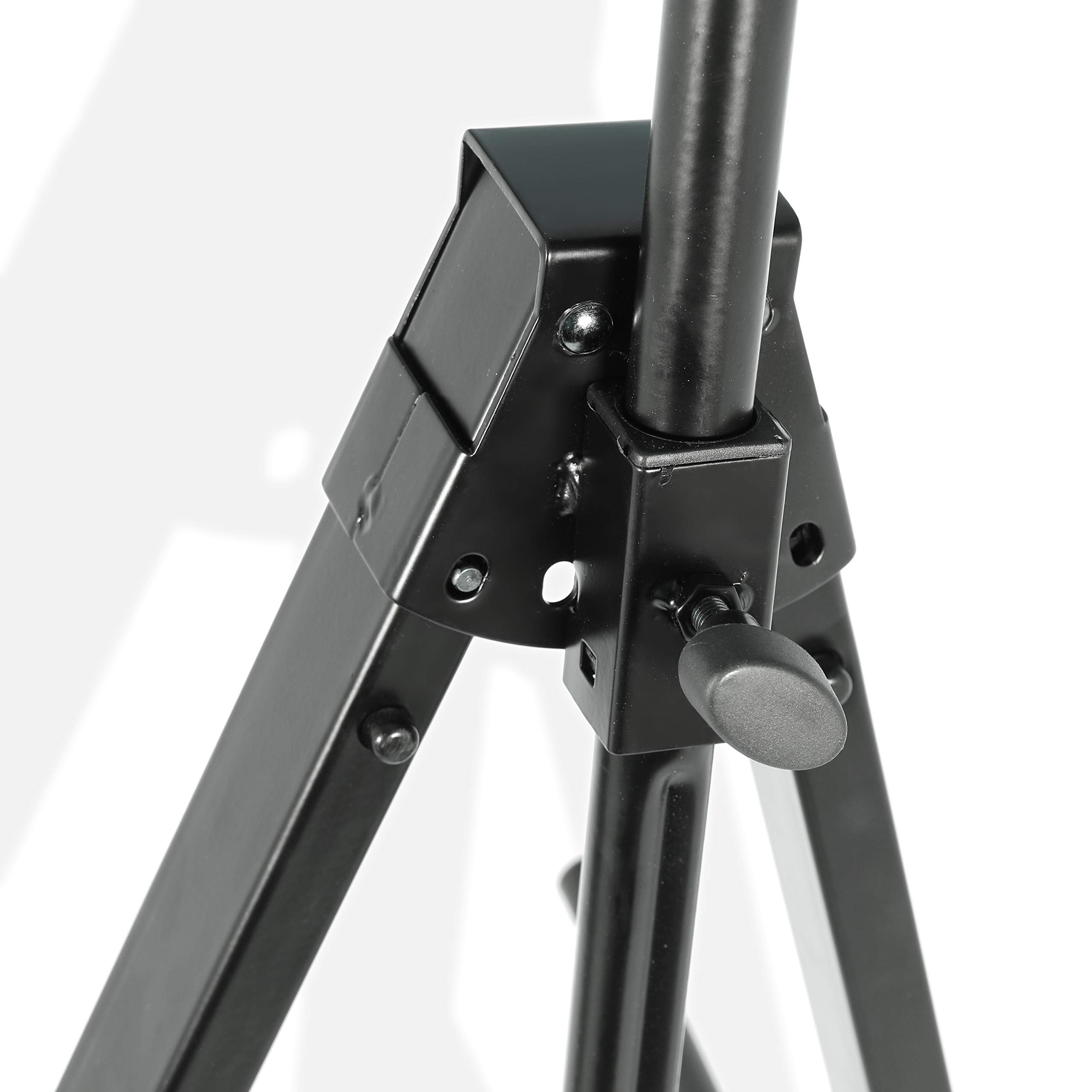 Saintfield Studios - Adjustable Steel Cello Stand with Bow Holder Hook in Matte Black - Foldable and Portable Floor Tripod Stands with Safety Bar - Complete with Endpin Anchor Stopper