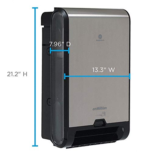 Enmotion Flex 59766 Automatic Touchless Paper Towel Dispenser by Georgia Pacific Pro, Stainless Steel, 1 Dispenser
