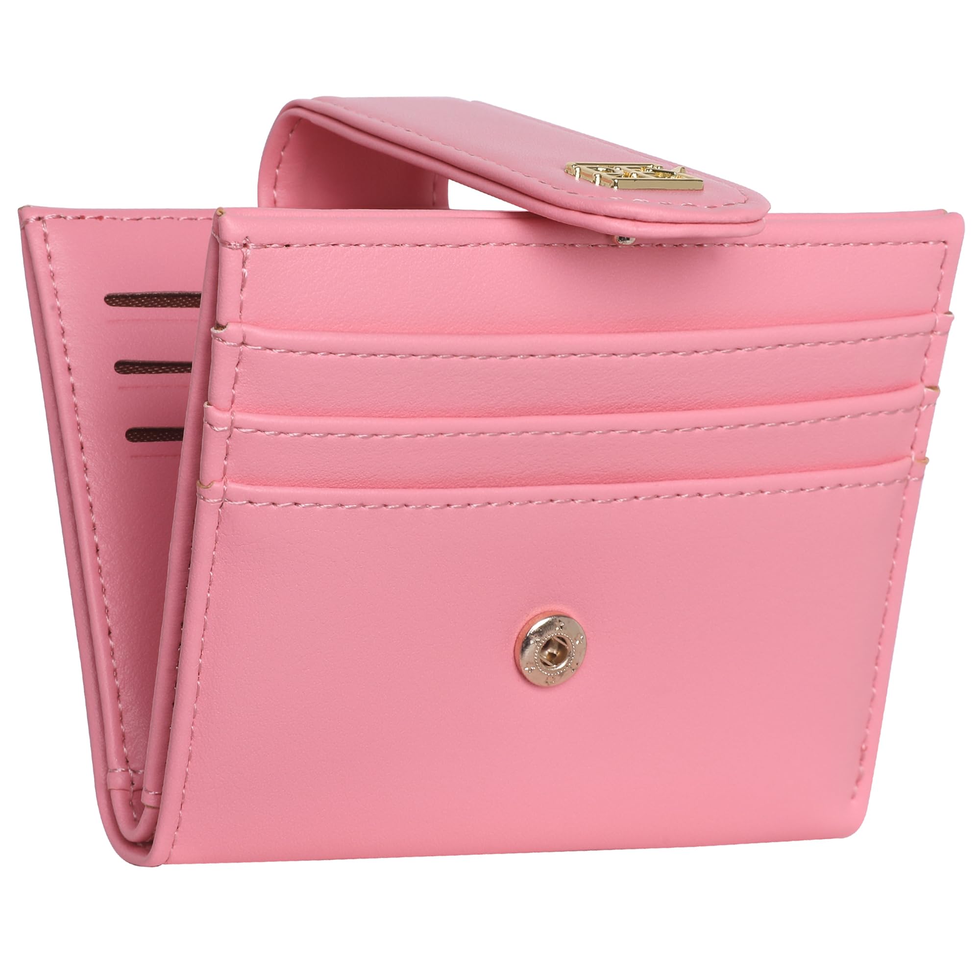 Badiya Small Wallets for Women Bifold Multi Card Case Wallet Slim Credit Card Holder with Zipper Coin Purse