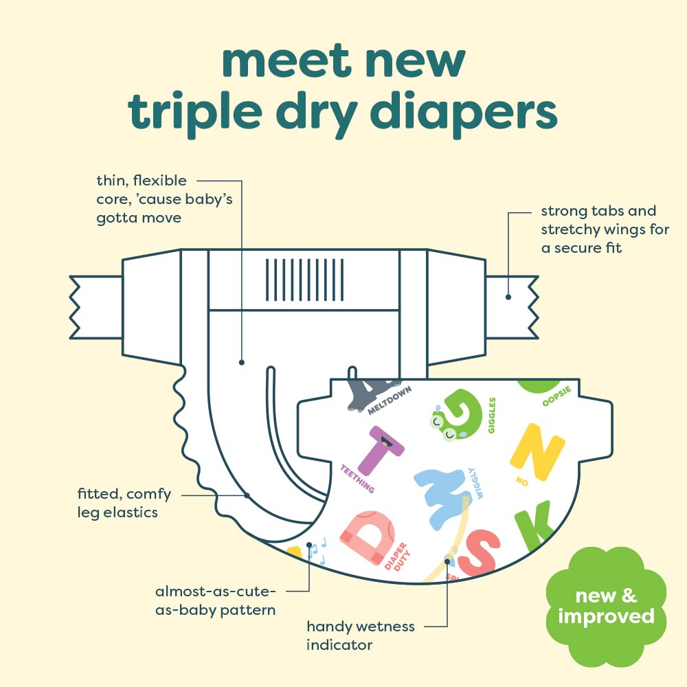 Babyganics Diapers, Size 3, 68 ct, Babyganics Ultra Absorbent Diapers