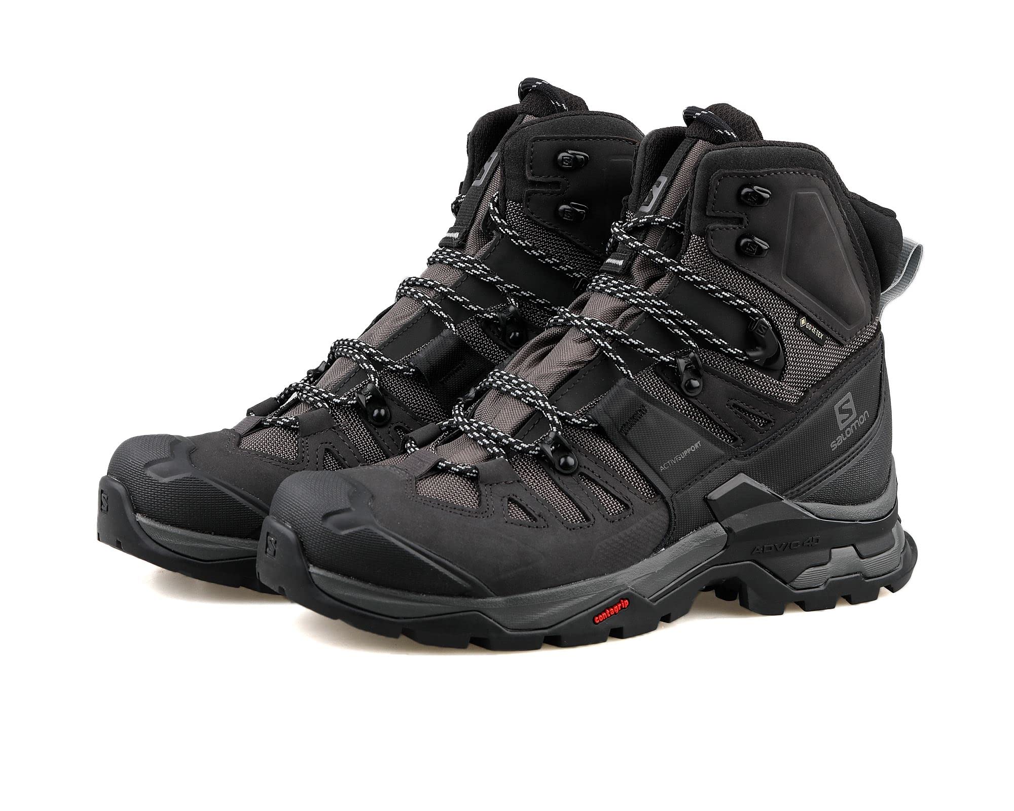 Salomon Quest 4 Gore-TEX Hiking Boots for Men, Magnet/Black/Quarry, 11